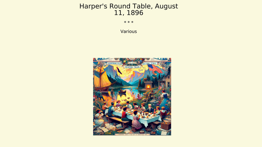 Harper's Round Table, August 11, 1896
