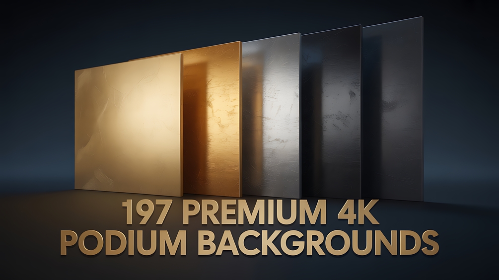 197 Premium 4K Podium Backgrounds Bundle | Luxury, Futuristic ...