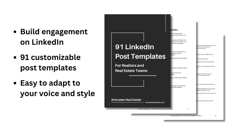 91 Engaging LinkedIn Post Templates for Realtors | Real Estate ...