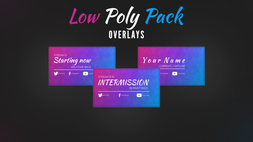 Twitch Overlays | Low Poly