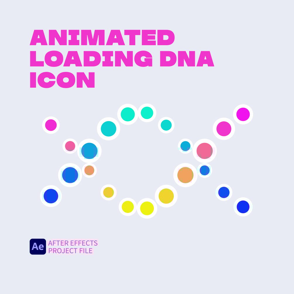 Animated Loading DNA Icon. After Effects Project File
