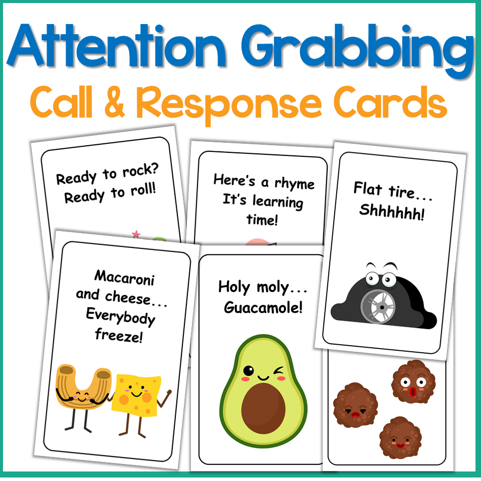 Printable Attention Grabbing Phrase Cards | Call and Response Classroom ...