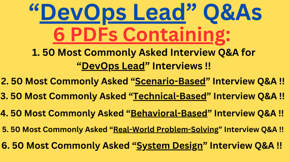 6 PDFs containing ALL Types of Most Asked Interview Q&A (Scenario-Based, Technical-Based ...