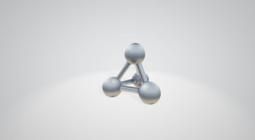 Visualize Molecular Structure: 3D Tetrahedral Molecule Model
