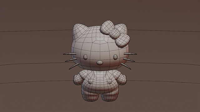 Hello Kitty Game Ready 3D Model