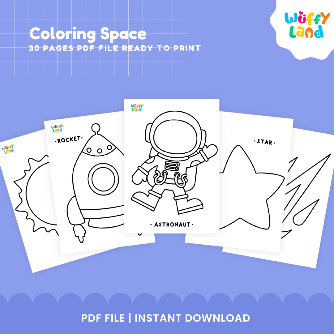 Space Coloring Printables - Space Theme Coloring Pages
