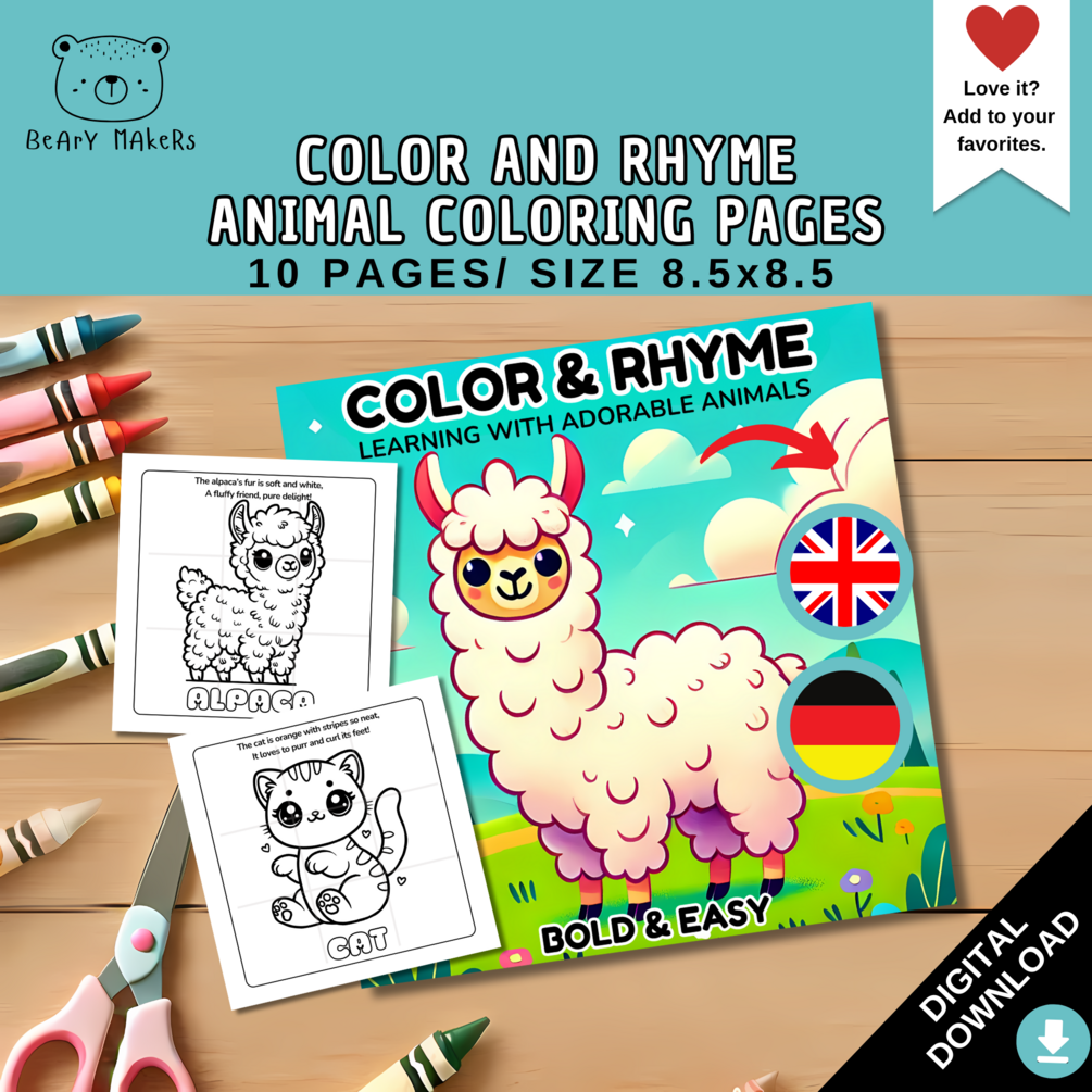 Farm Animals Coloring Pages | Printable Kids Coloring Book | Toddlers ...