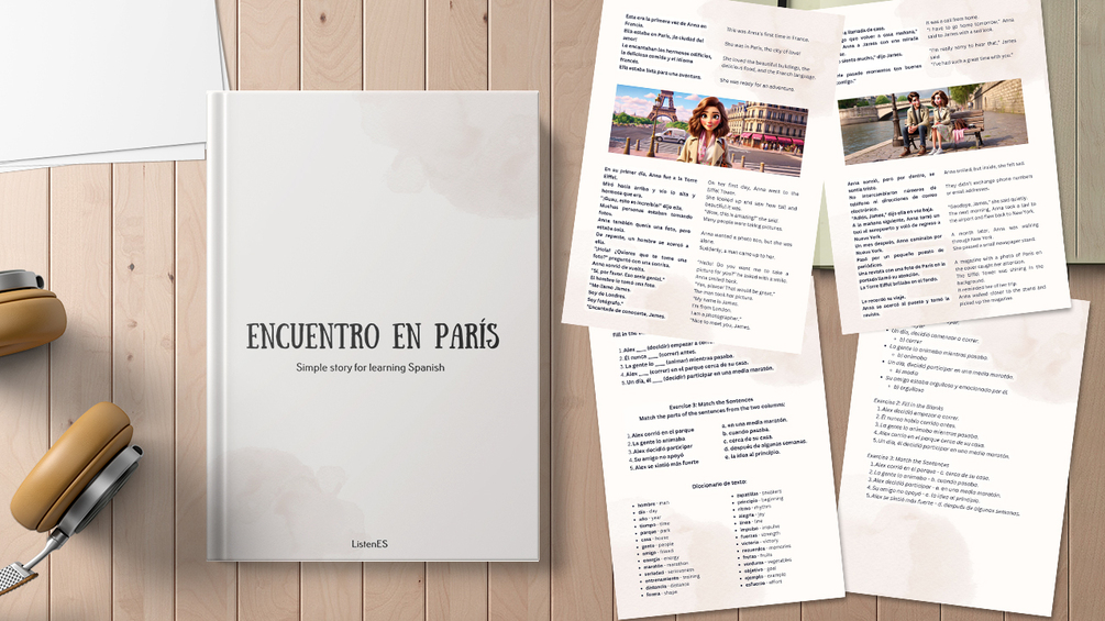 Learn Spanish with Bilingual Story (Encuentro en París)