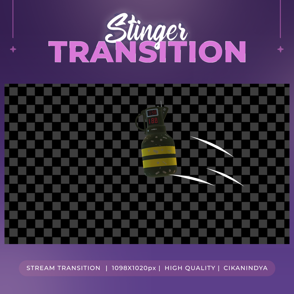 Animated Stinger Transition Timed Detonator | Dynamic Countdown Bomb for Streaming | Explosive ...