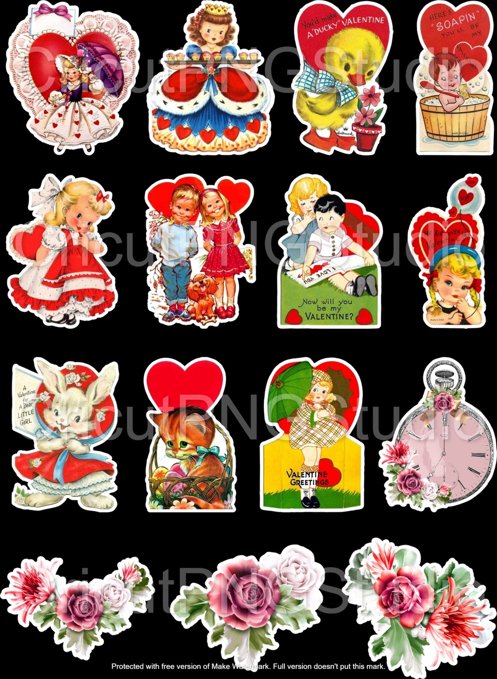 Vintage Art PNG file for Sticker Making 3