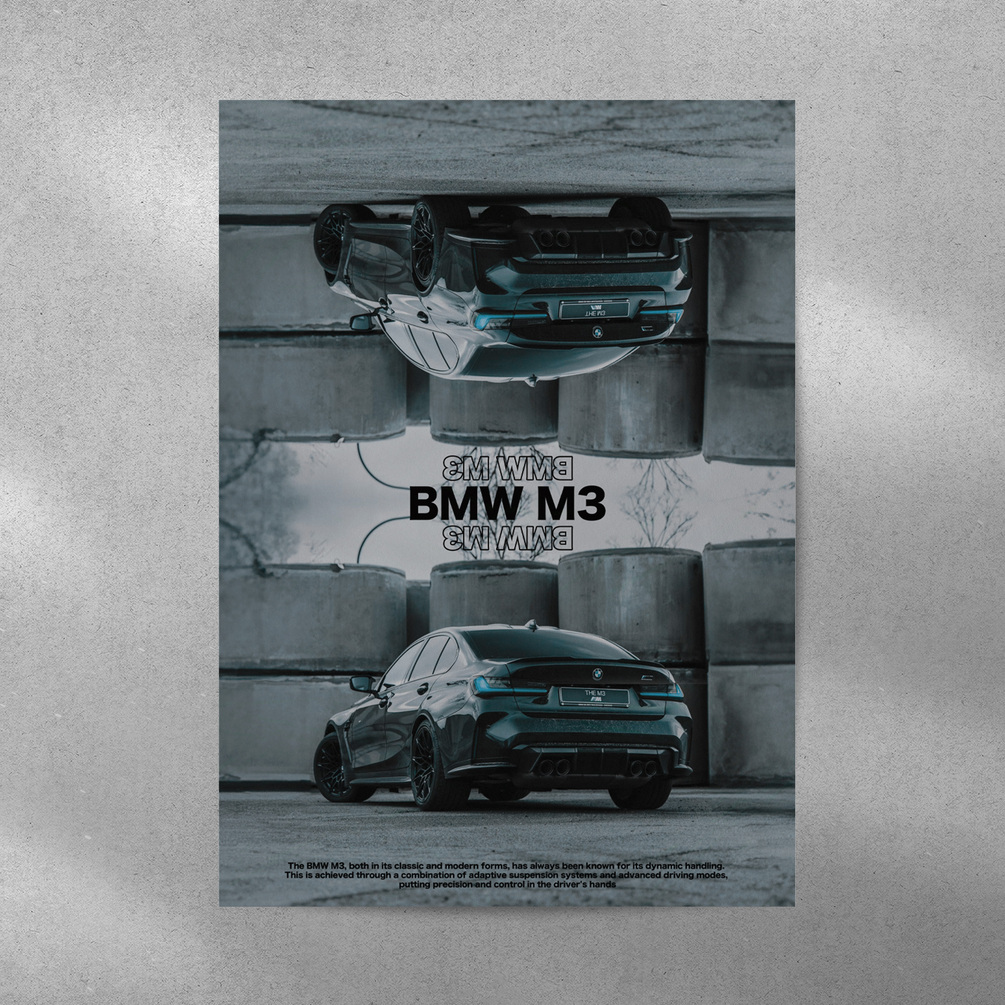 BMW M3 inverted poster