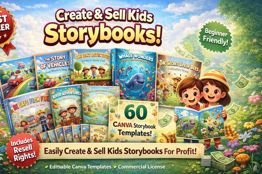 60 Done-For-You Kids Educational Storybook Templates | Canva Editable ...