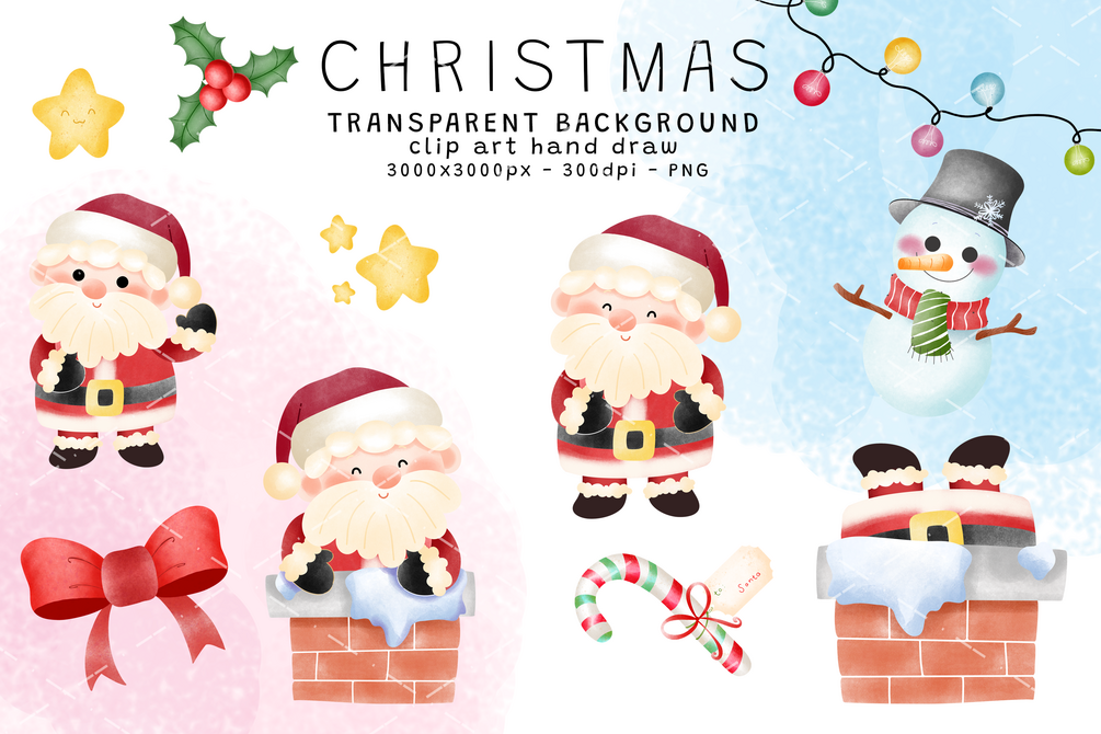 Merry Christmas Clip Art Set