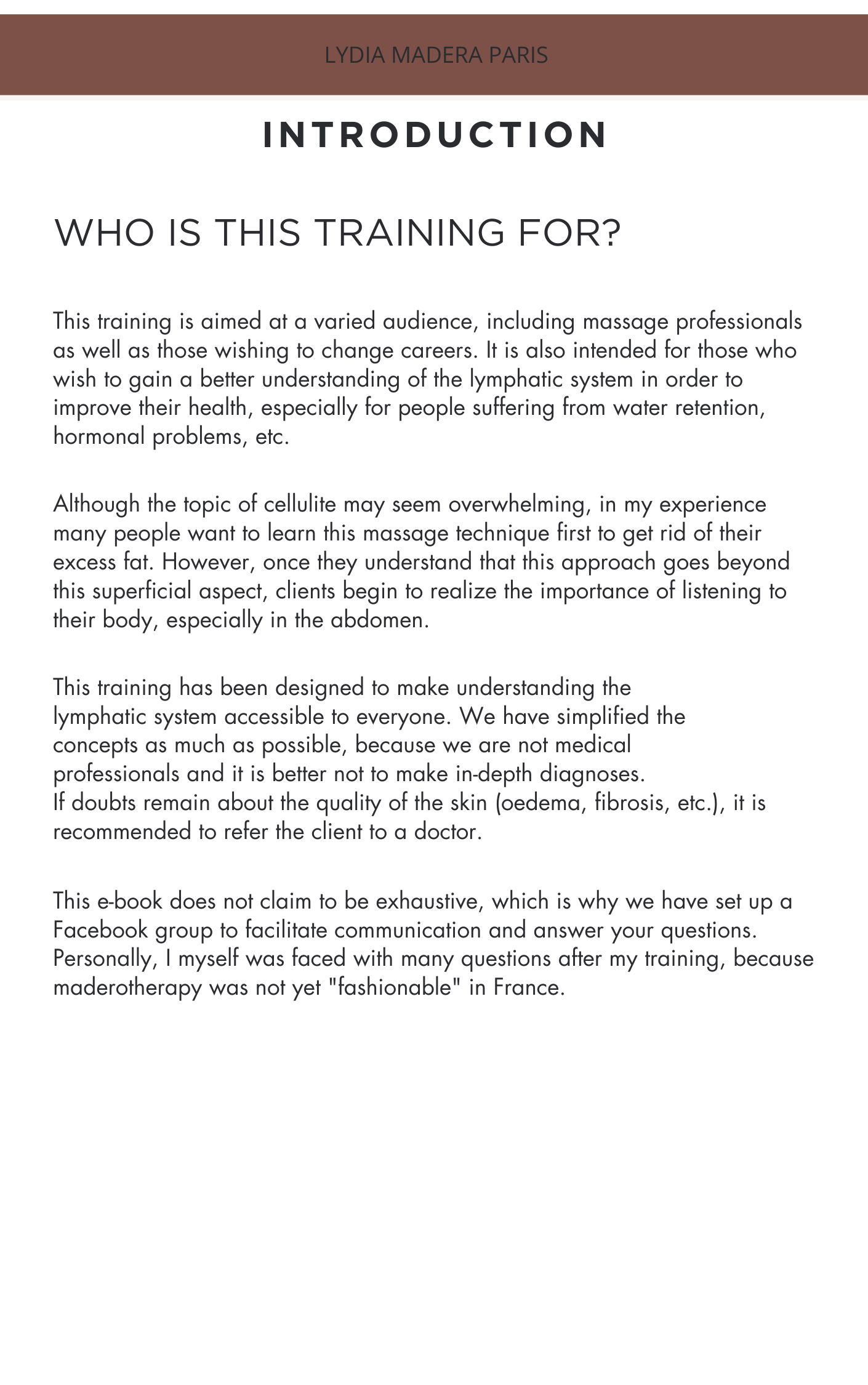 Lydia Madera Method: Full Body Maderotherapy Online Training