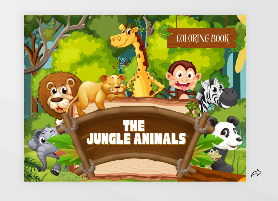 A-Z Jungle Animals Coloring Book (Digital)