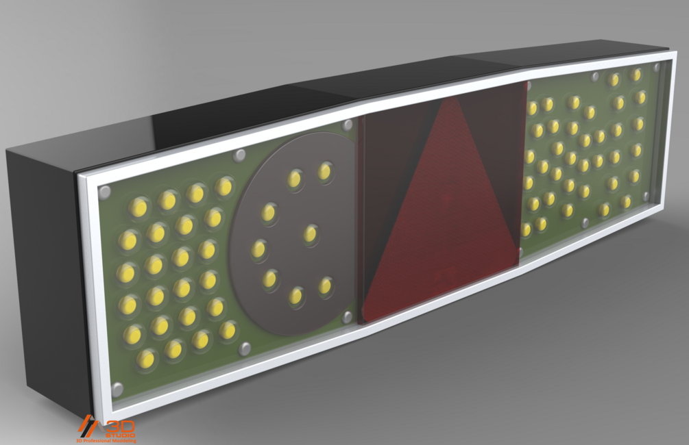 3D Rubbolite Led Rear Light Model 756