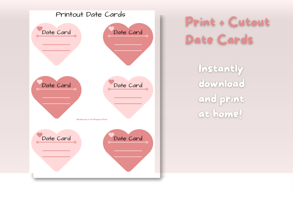 Printable - Sweetheart Date Cards