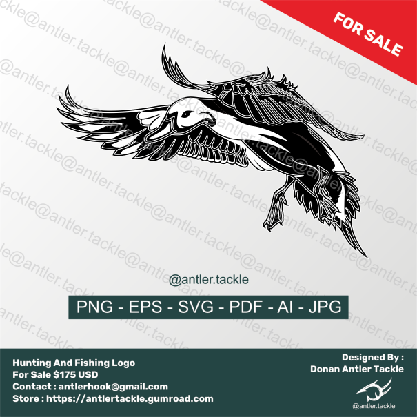 Pintail Duck Hunting Logo Exclusive License Designed By Donan Antler Tackle