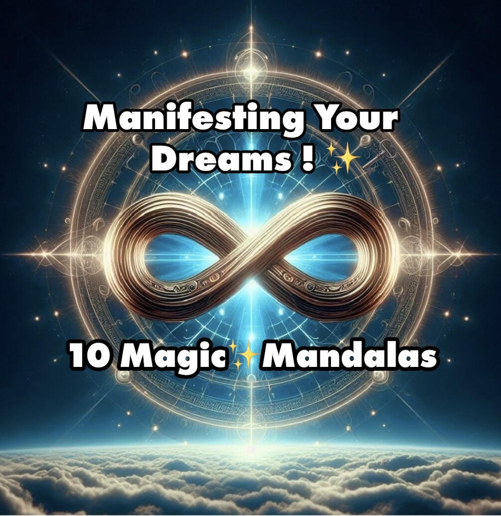 Manifestation Your Dreams! 10 Magic Mandalas. Self-improvement, spirituality.