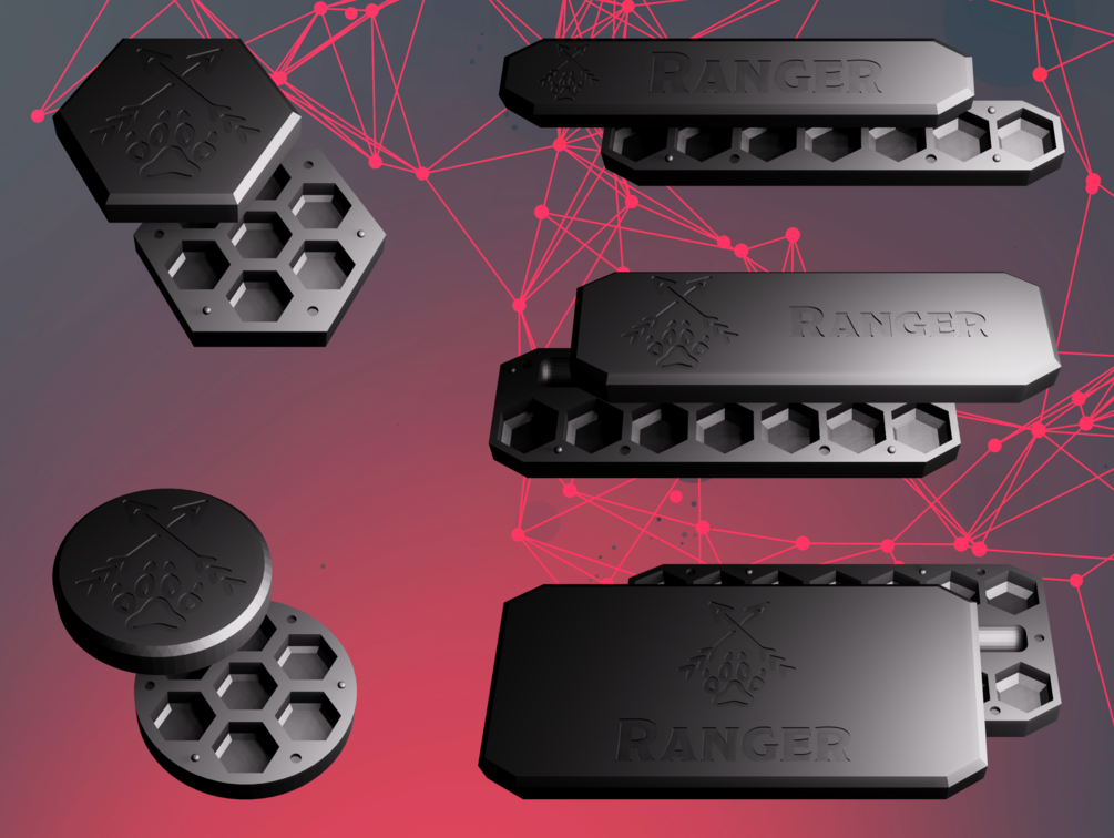 3D Printable Dice Boxes for DnD/RPG players - Ranger Themed