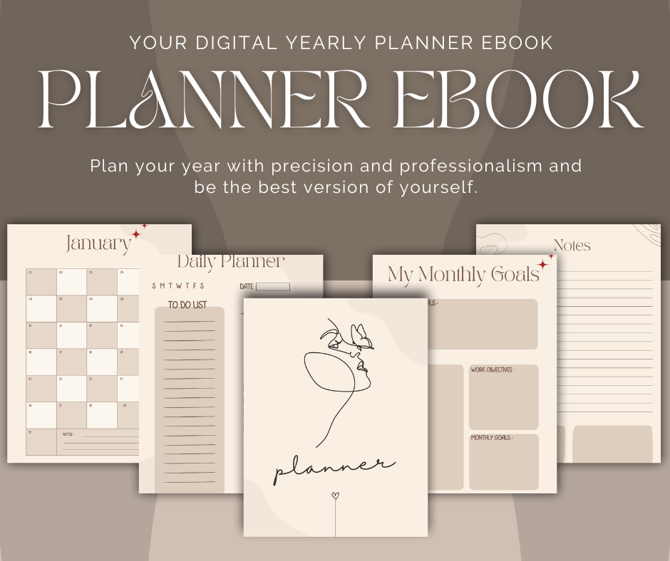 365 Days of Focus Planner , Yearly Vision Planner