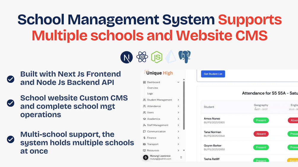Multi-School Management System with Custom CMS