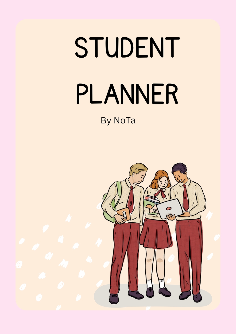 Pink Floral Study Planner