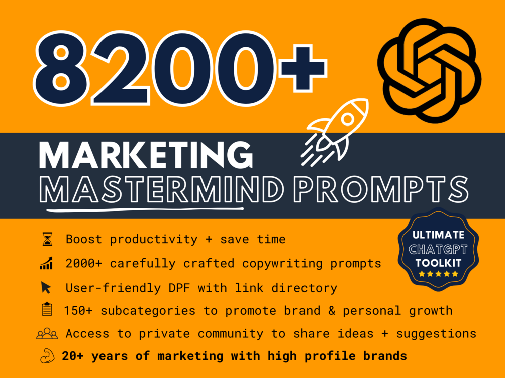 The Book of 8200+ Prompts: Marketing Mastermind Bundle