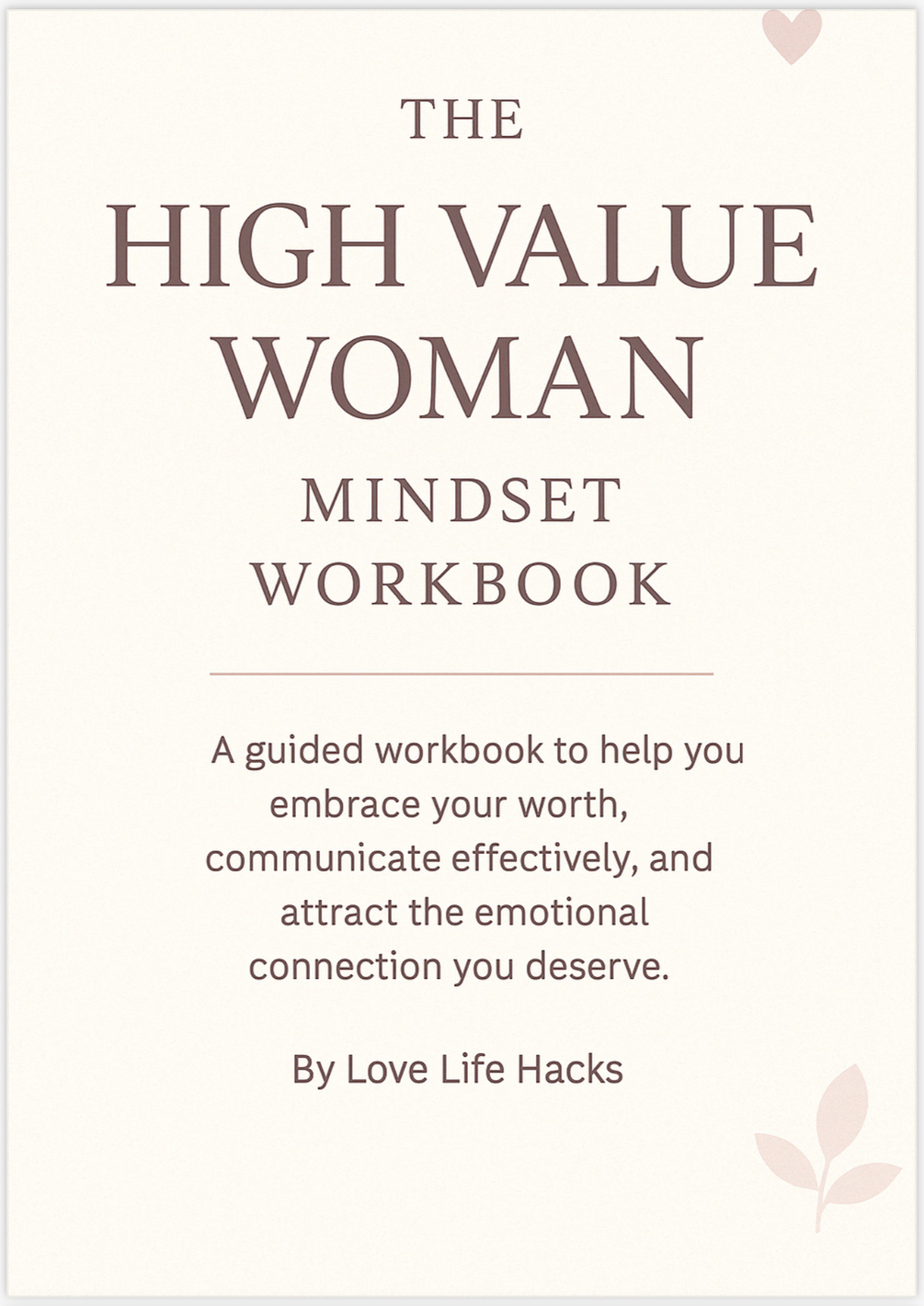 The High Value Woman Workbook
