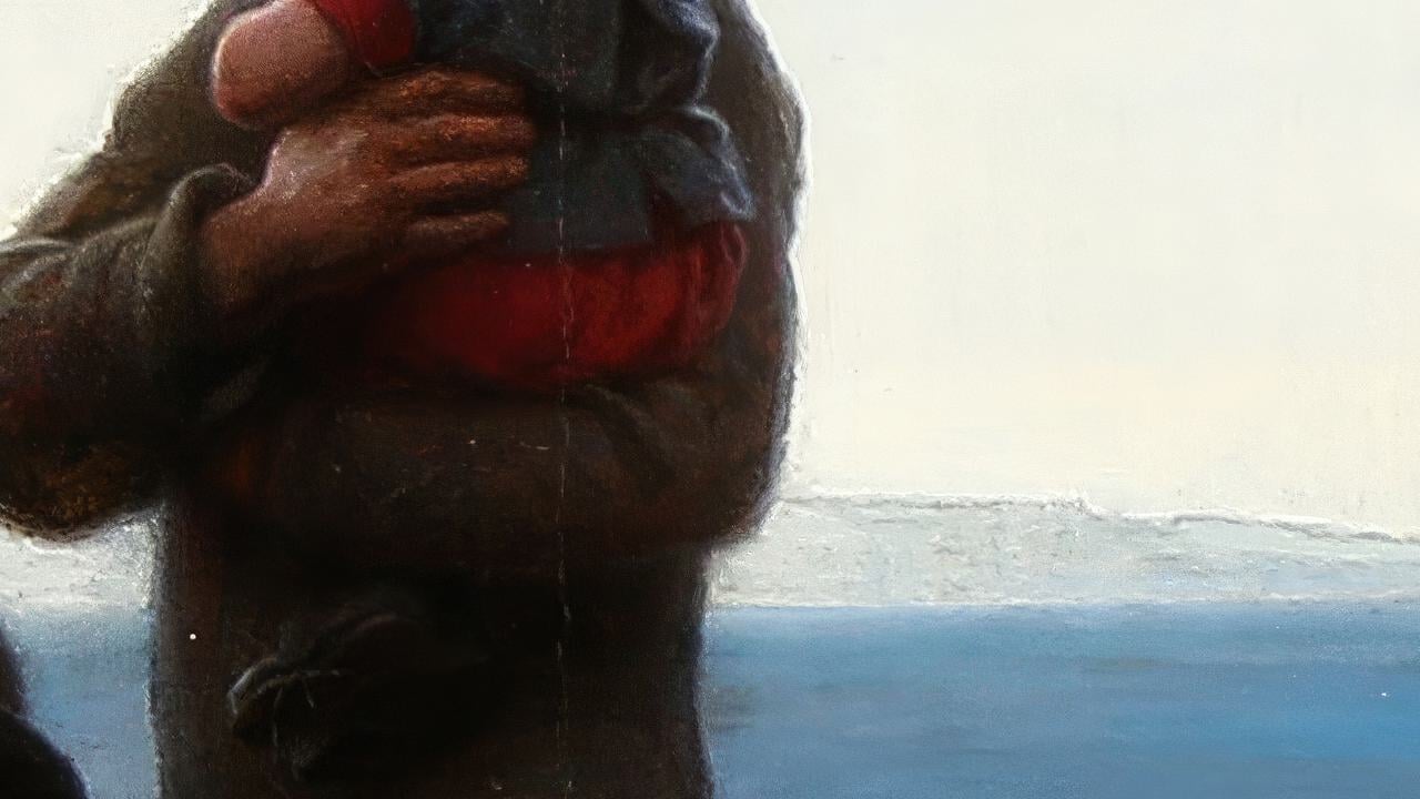 At dusk. From the drying ground in Sletten. by Anton Dorph