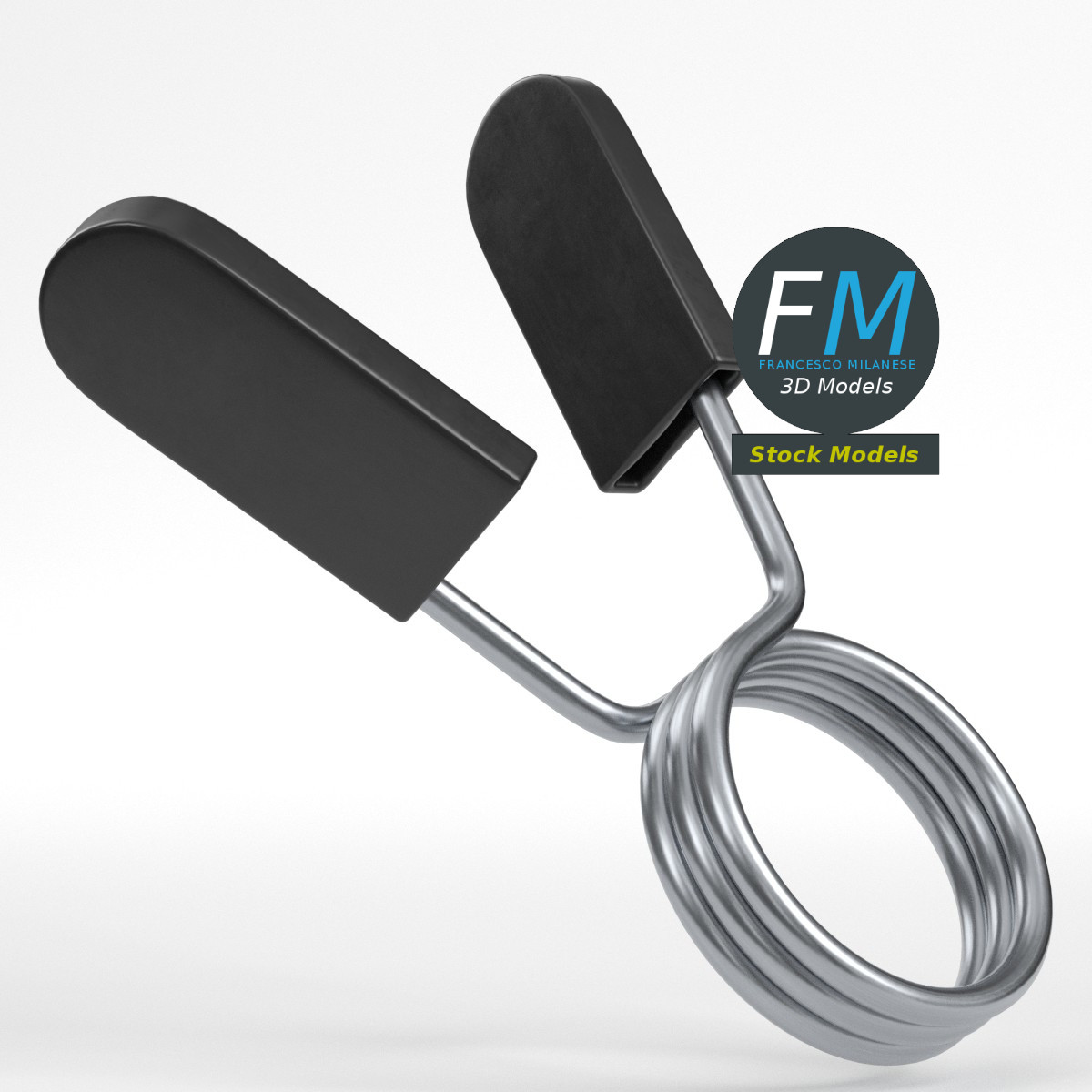 3D MODEL - Spring collar clip