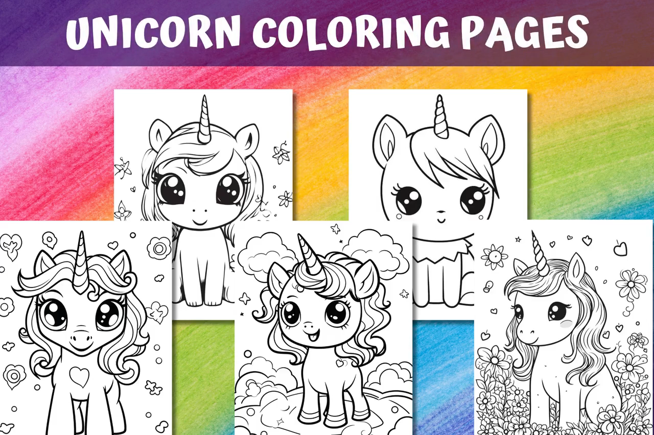 Unicorn Coloring Pages For Kids
