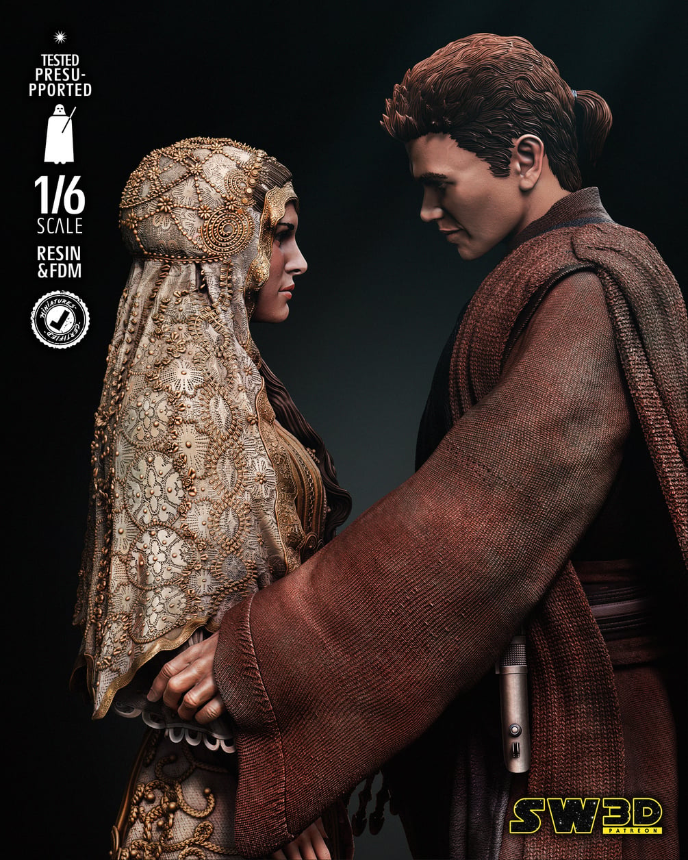 Anakin and Padme DIORAMA - Star Wars 3D Models - Tested and Ready for ...