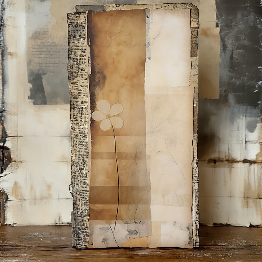 16 pc Botanical Layered Paper Collage Printable Junk Journal Half ...