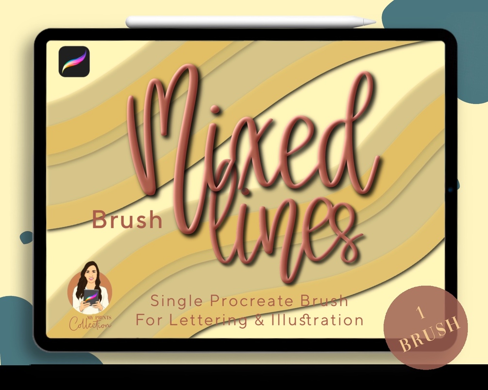 Mixed Lines Single Brush Procreate | Six Lines | Rainbow Builder ...