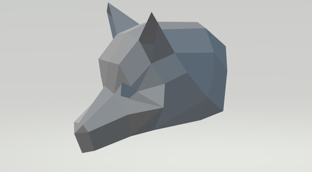 Papercraft Wolf Full Mask, furry mask
