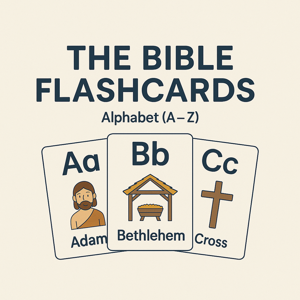 Bible ABC Flashcards (A–Z Scripture Cards for Kids & Sunday School)