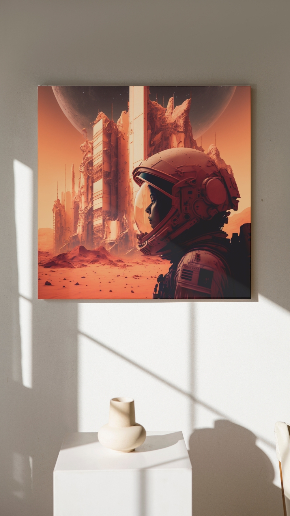 astronaut woman in the universe,, Digital Astronaut | Digital Print ...