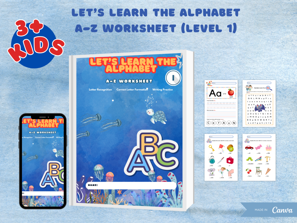 The Let's Learn the Alphabet - A-Z Letter Workbook Level 1