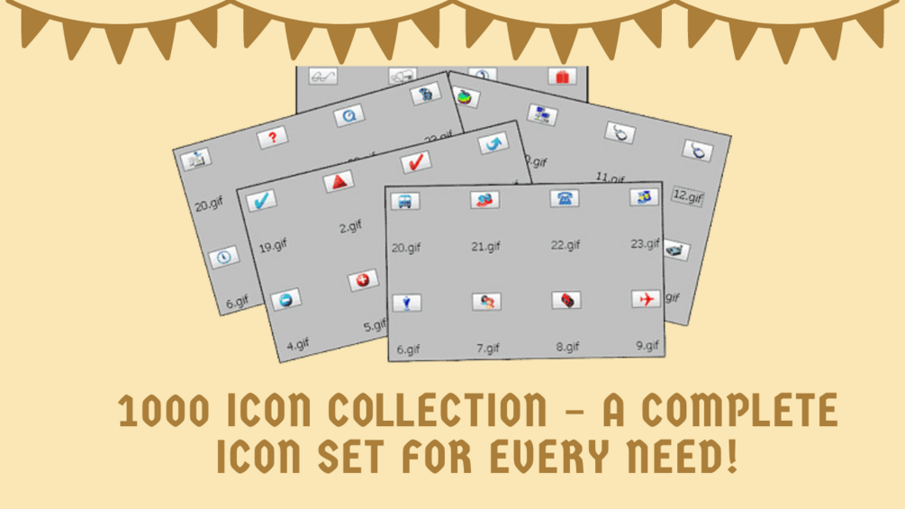 1000 Icon Collection – A Complete Icon Set for Every Need!