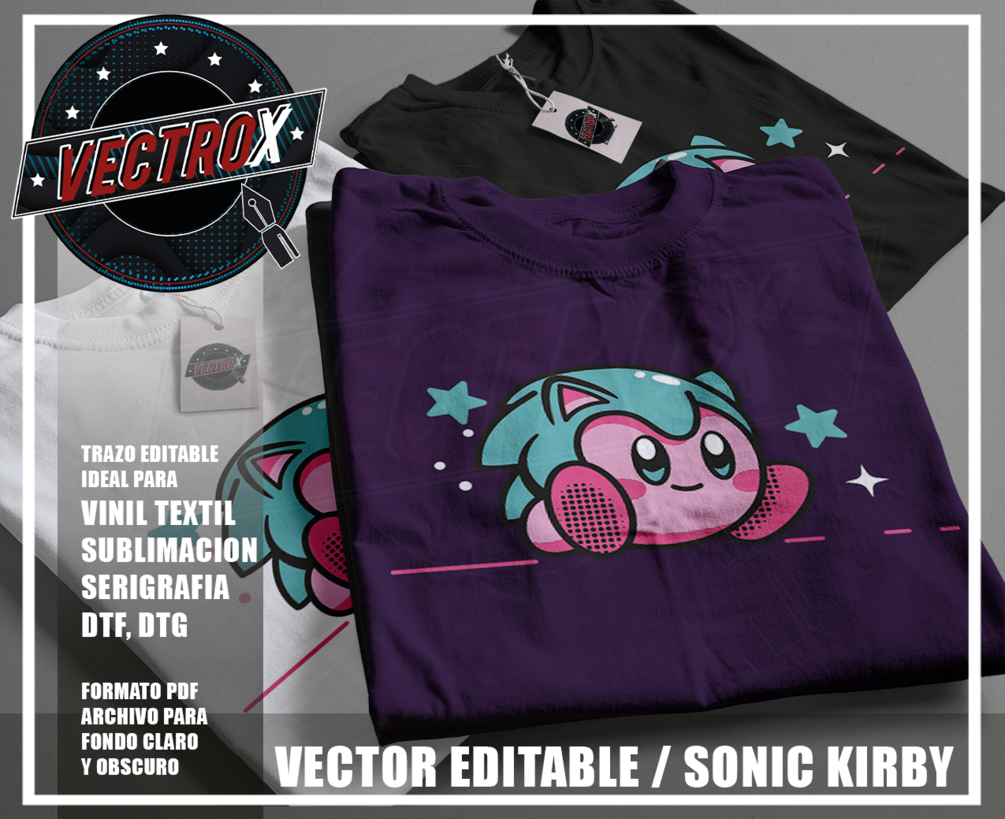Vector Editable - Sonic Kirby