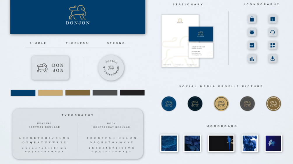 design brand identity guidelines and logo