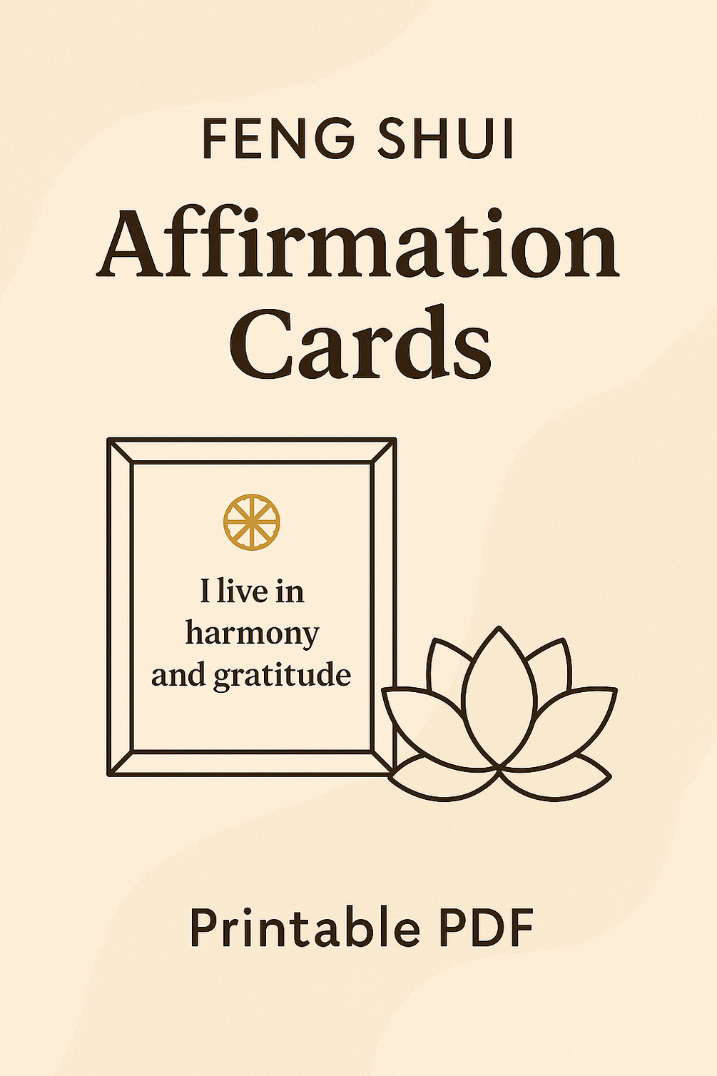 Feng Shui Affirmation Cards – Printable Deck for Abundance, Love & Clarity
