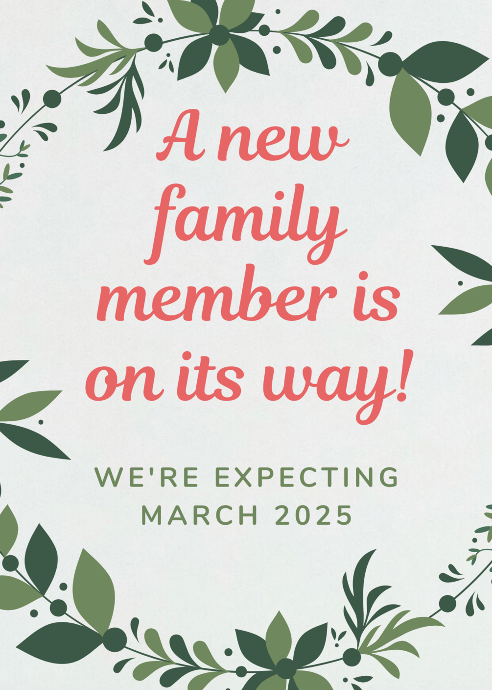 Ungendered Baby Announcement
