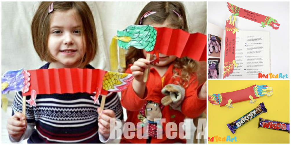 Dragon Puppet & Bookmarks (incl printable instructions)