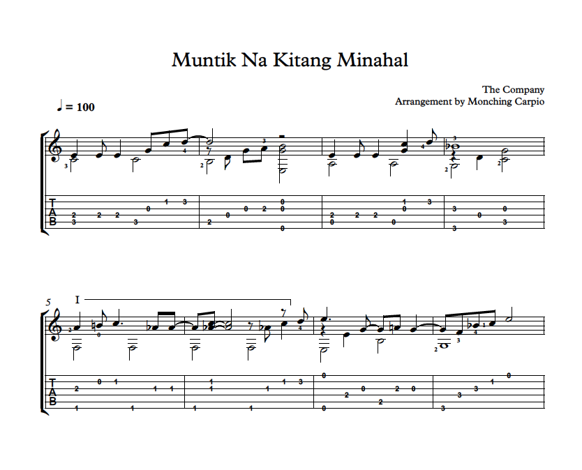 Muntik Na Kitang Minahal - Solo Guitar