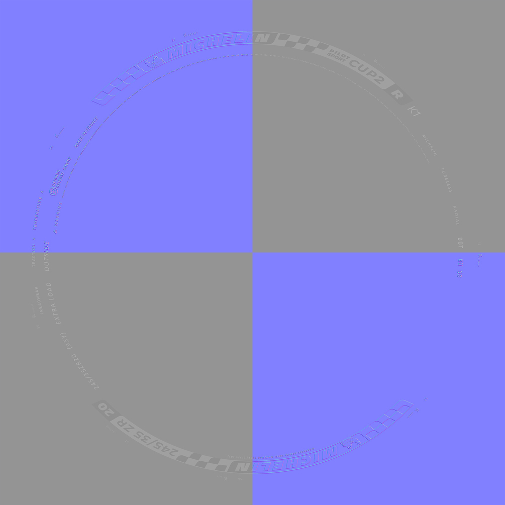 Michelin Pilot Sport Cup 2 Wheel Wall Texture 11 Variations 