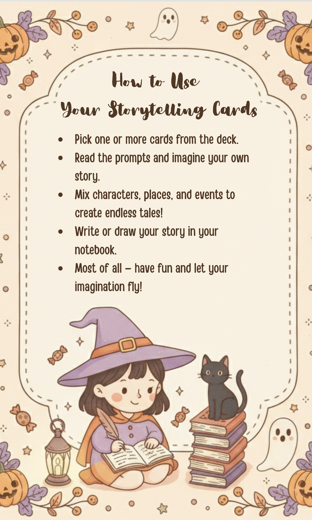 Storytelling Prompt Cards – Halloween Edition