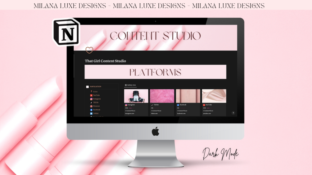 Notion Content Studio - Luxe Theme