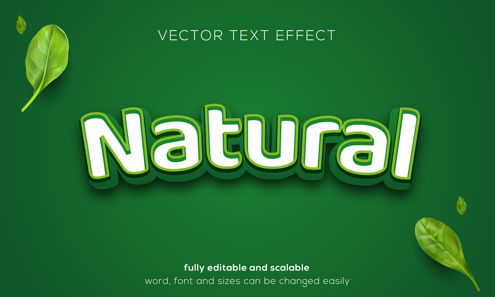 Natural Vector Text Effect by Wara Lofitra